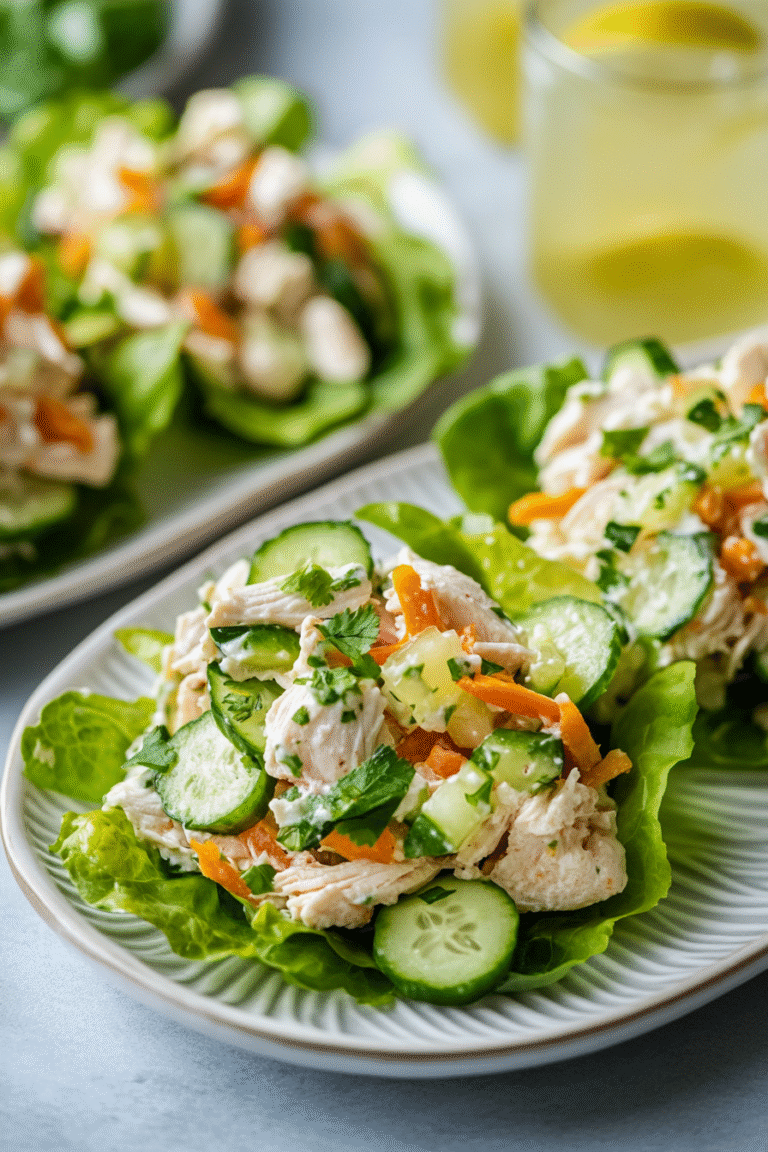 6-Ingredient Tuna Salad Lettuce Wraps – Lunch Box Recipe