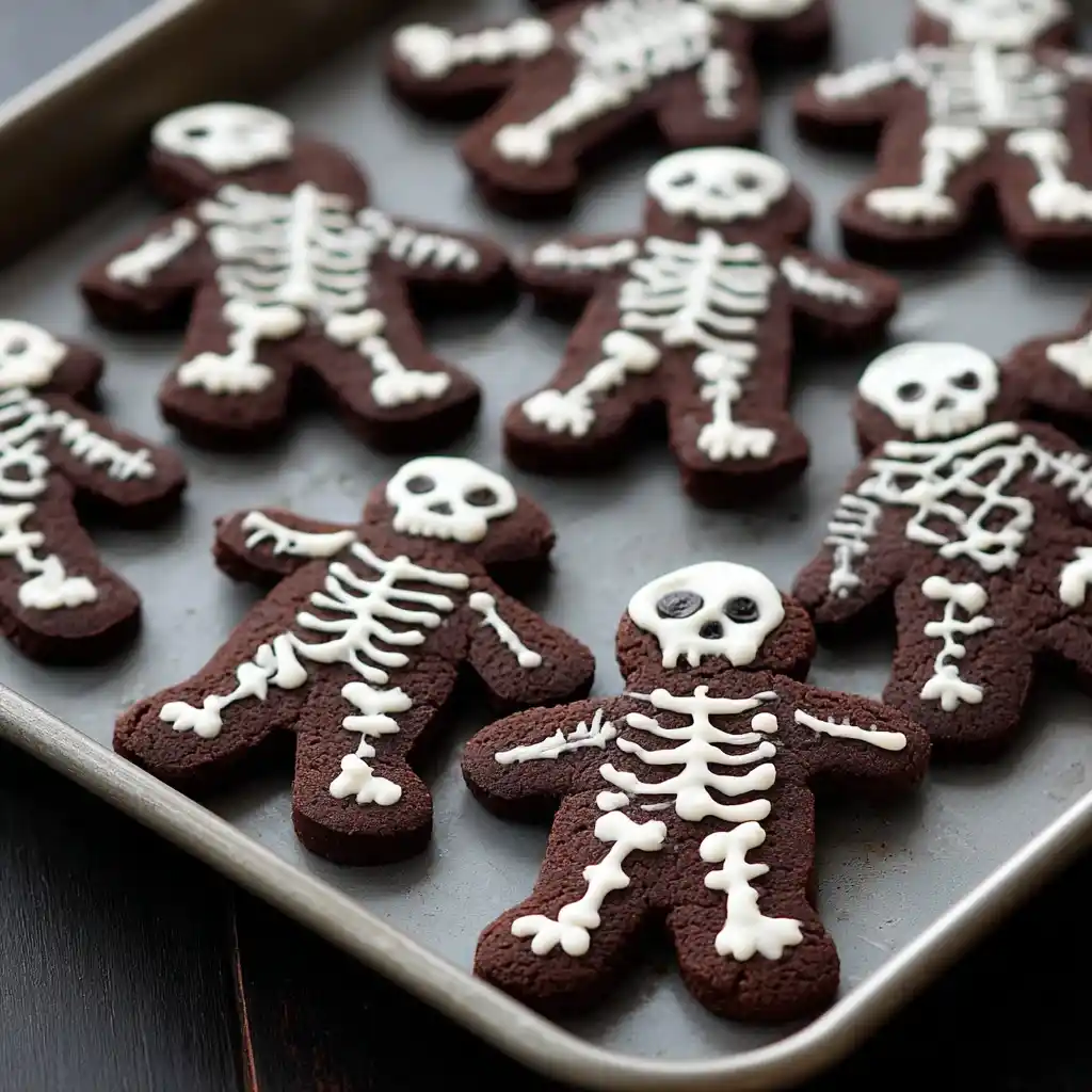 20‑Min Chocolate‑Cinnamon Skeleton Cookies | Spooky & Fun