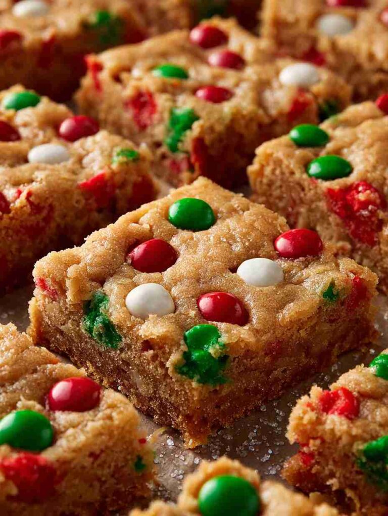 Santa’s Peanut Butter Cookie Bars for a Merry Holiday Treat