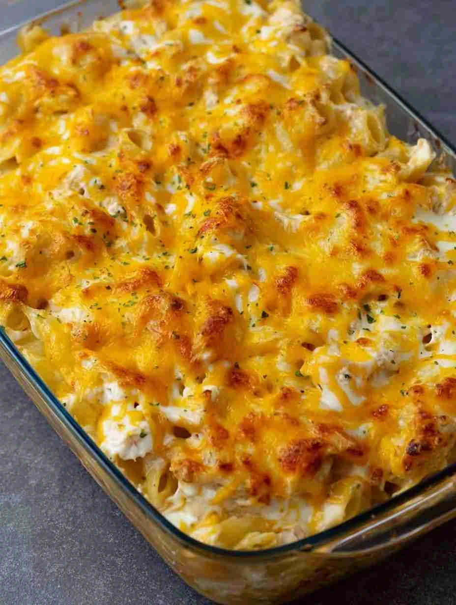 EASY BUFFALO CHICKEN PASTA BAKE RECIPE for Dinner Delight
